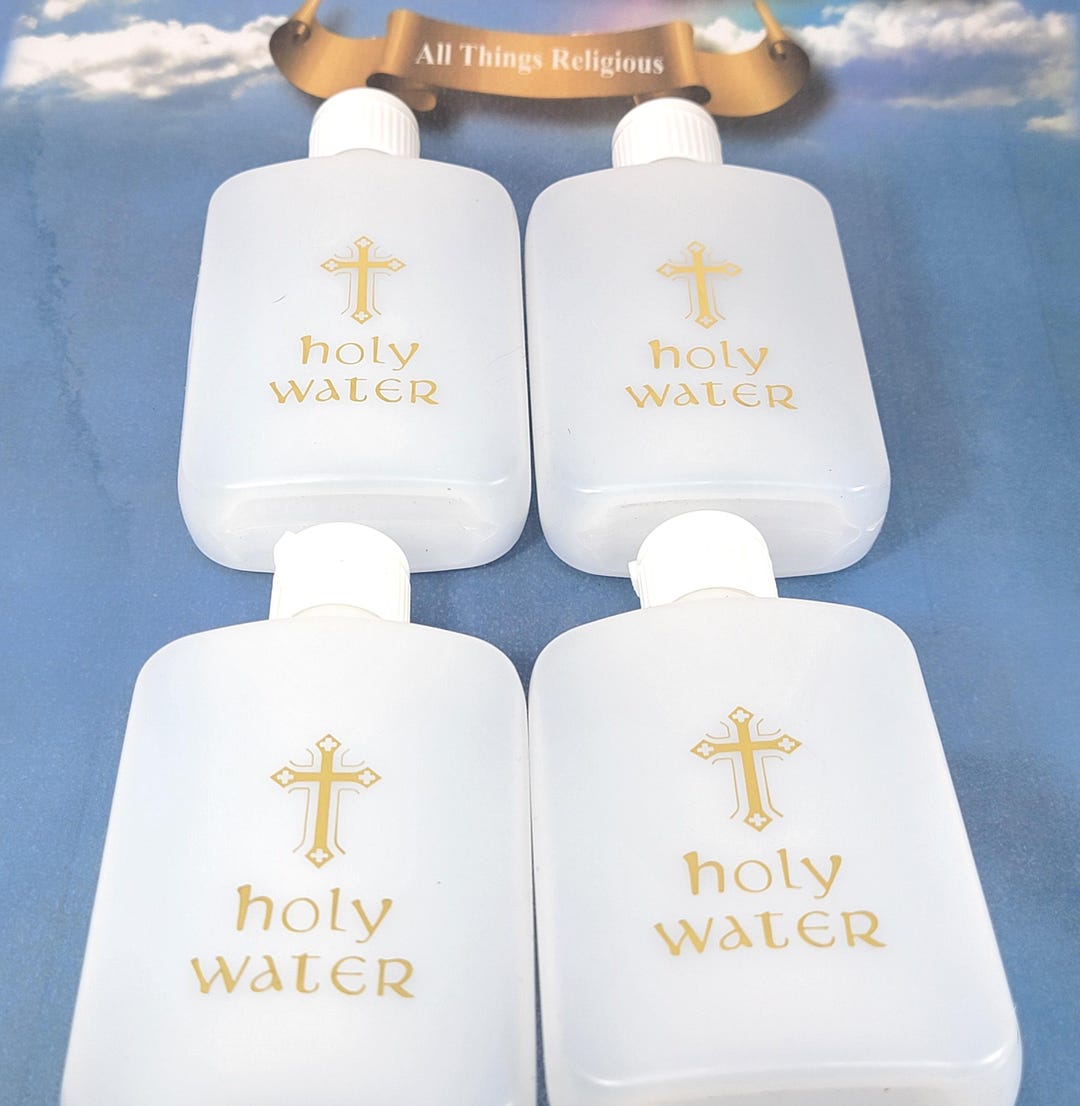 Empty Holy Water Bottles: Catholic Blessing, Refillable, Cross Logo - Etsy
