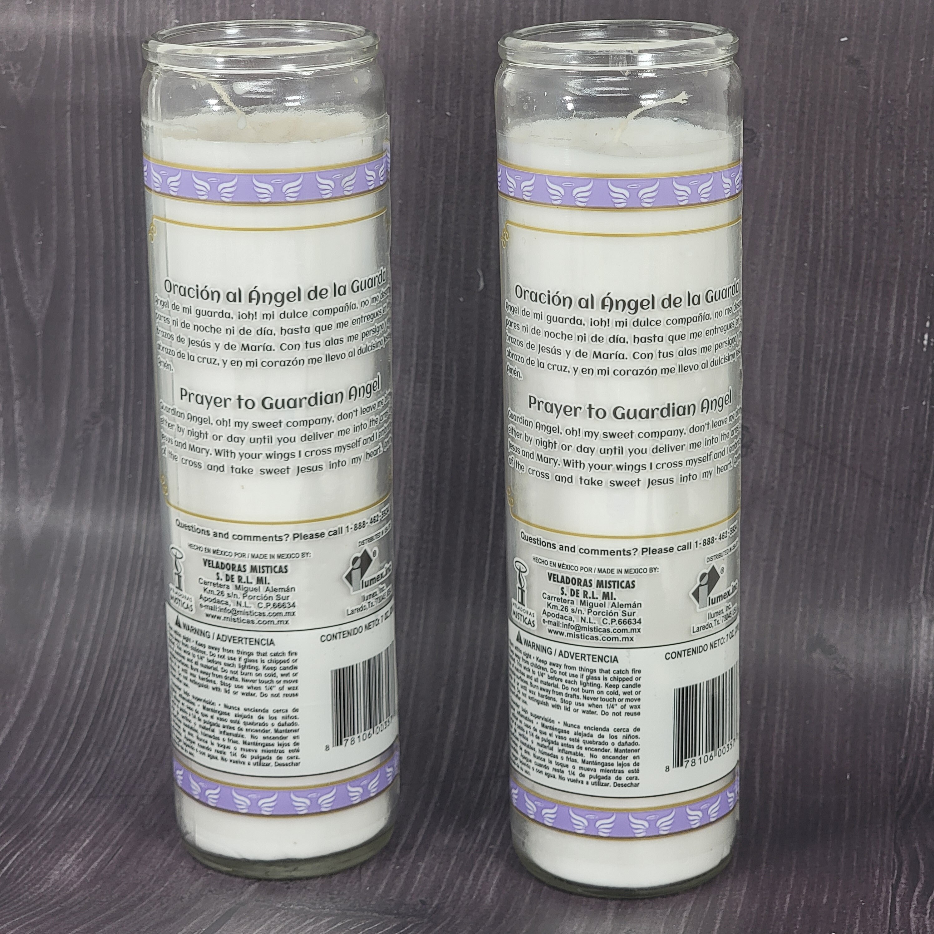 Guardian Angel Candle Set of 2, Prayer Candle, Paraffin Wax Spiritual ...