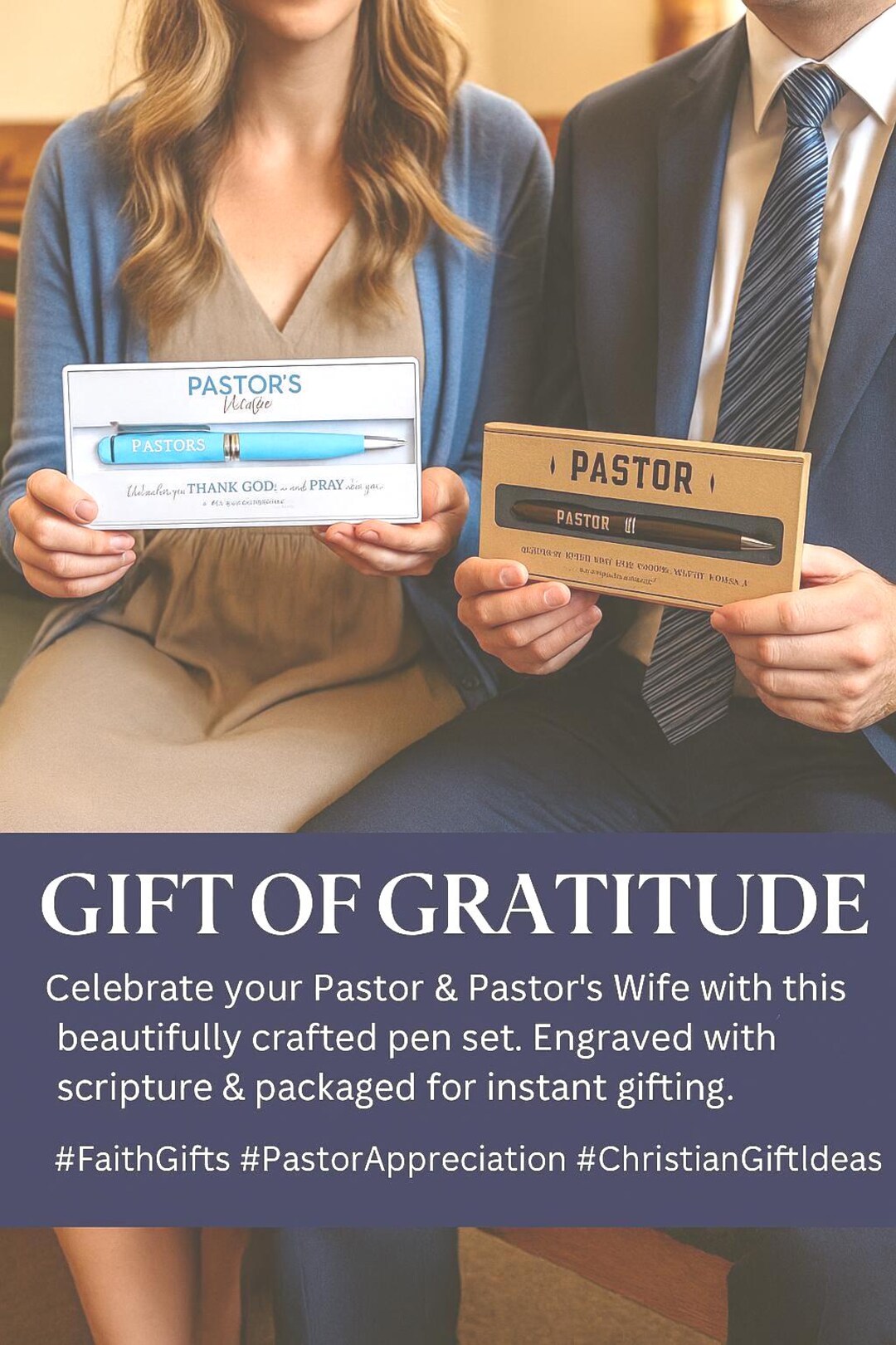 Pastor & Pastor's Wife Pen Set: Christian Scripture Gift - Etsy