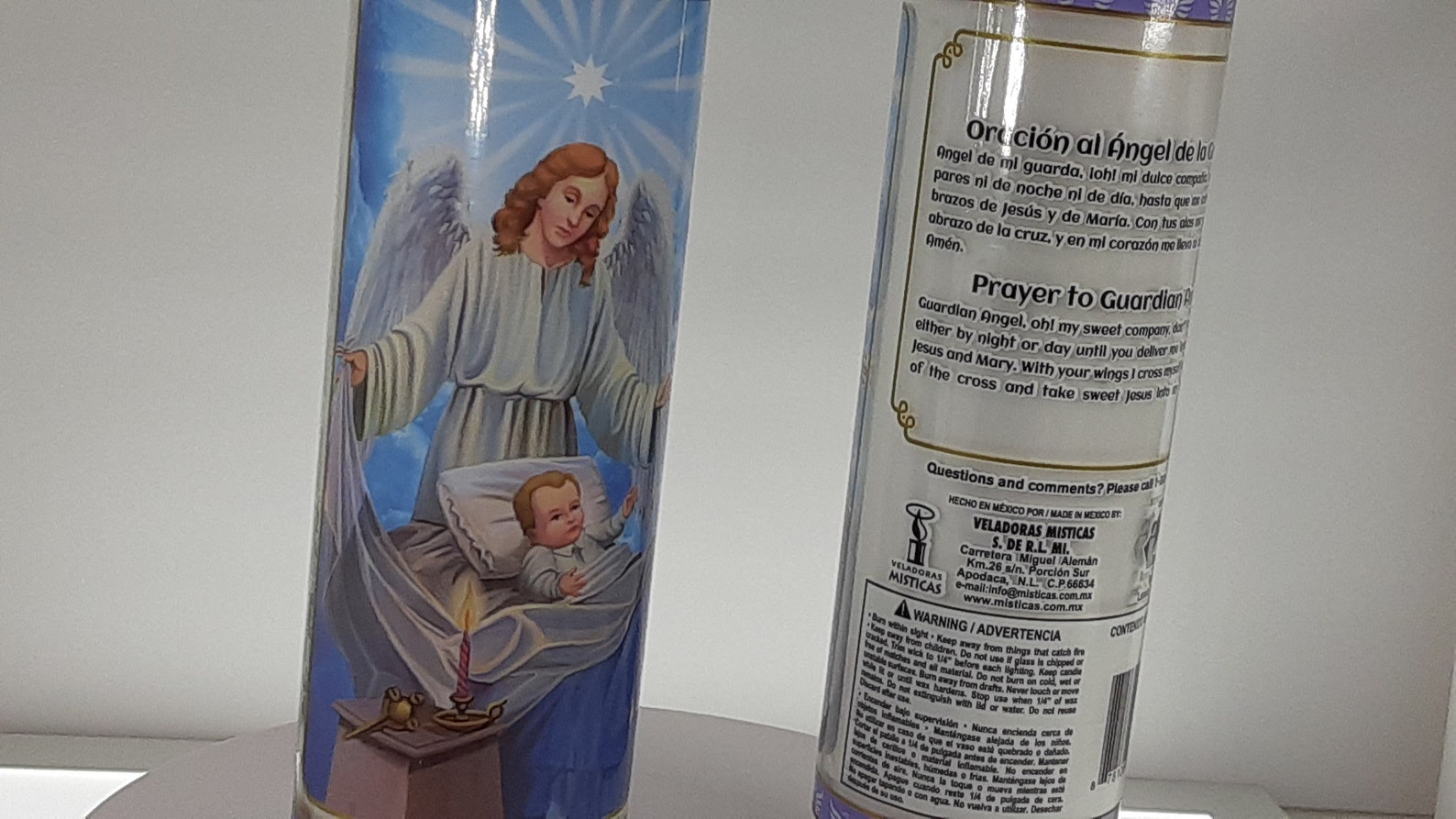 Guardian Angel Candle Set of 2 Prayer Candle Paraffin Wax - Etsy