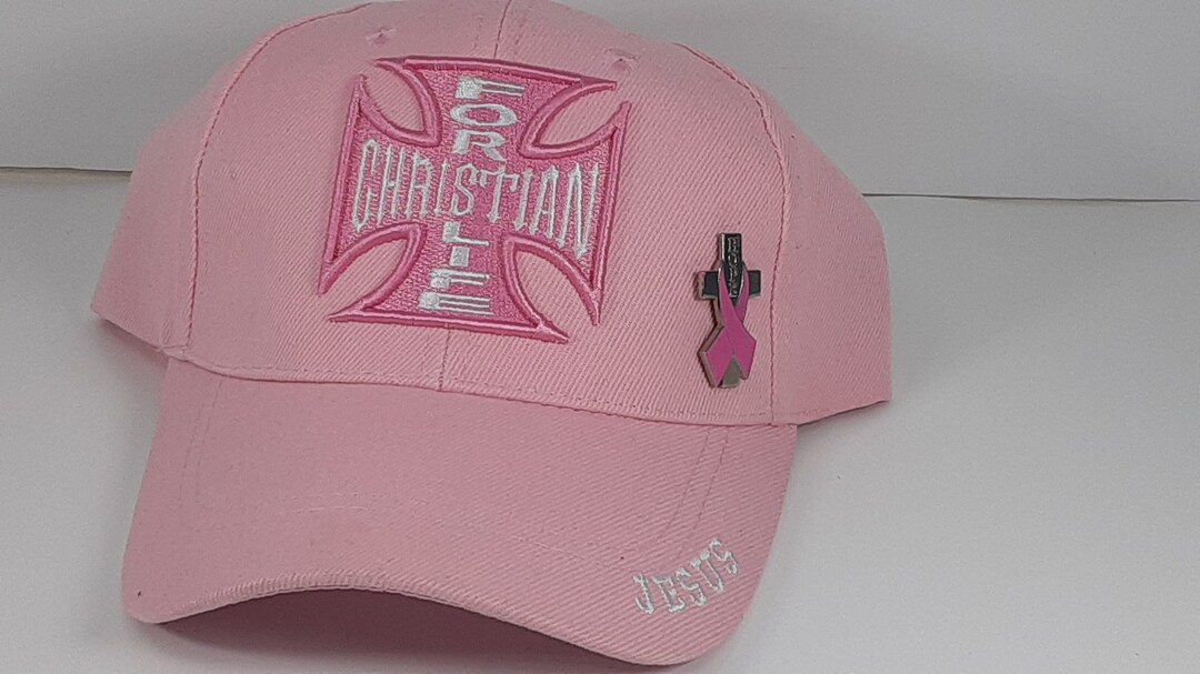 Pink Ribbon Hat, Breast Cancer Hat, Baseball Cap, Pink Cap for Female ...