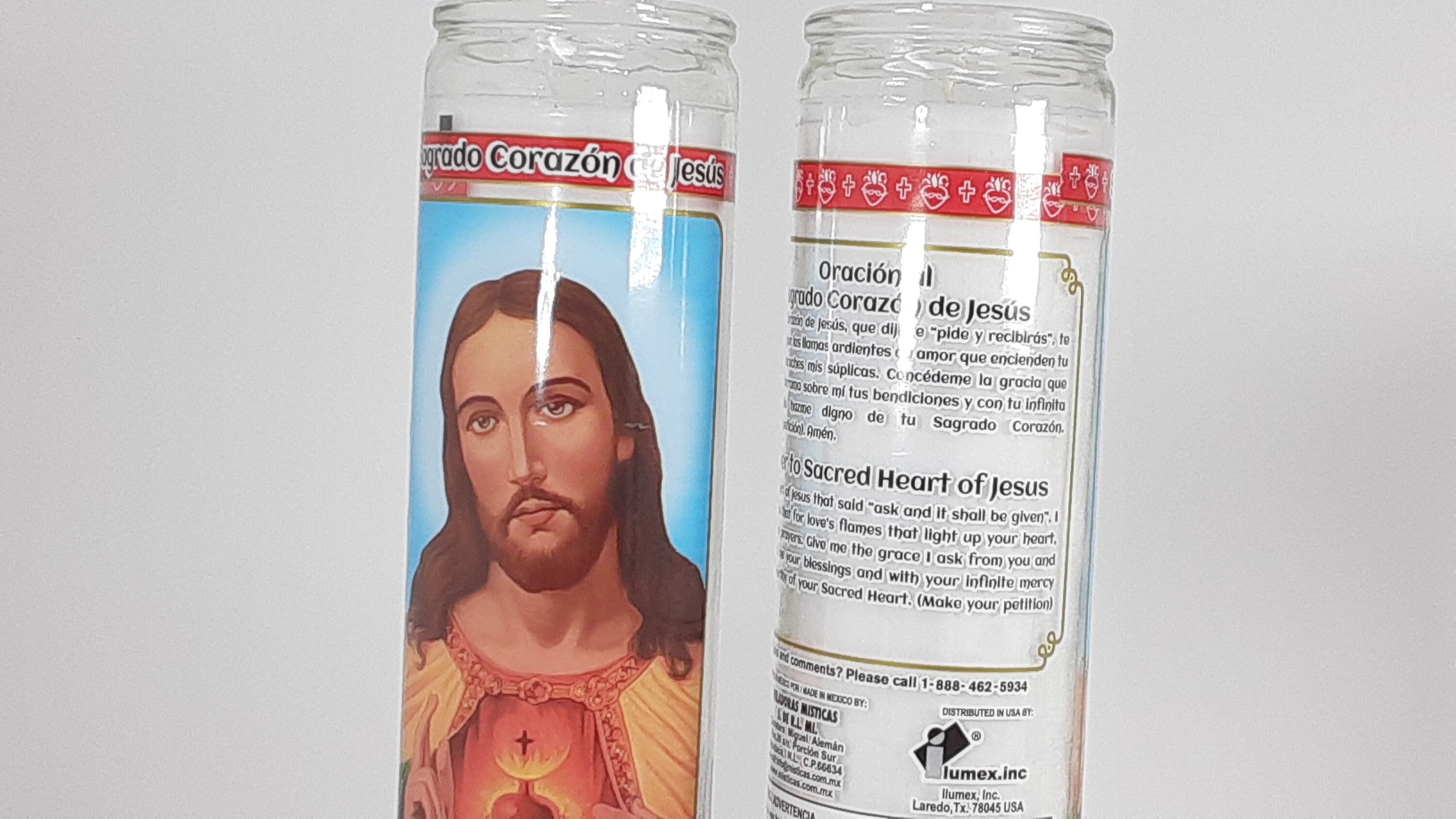 Jesus Candle Set of 2, Jesus Christ Catholic Candles, Religious Candles ...