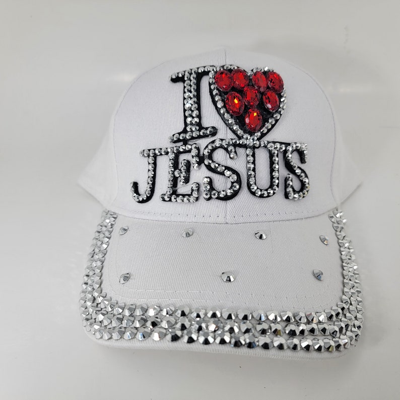 Religious Woman Jesus Baseball Caps, I Love Jesus Adjustable ...