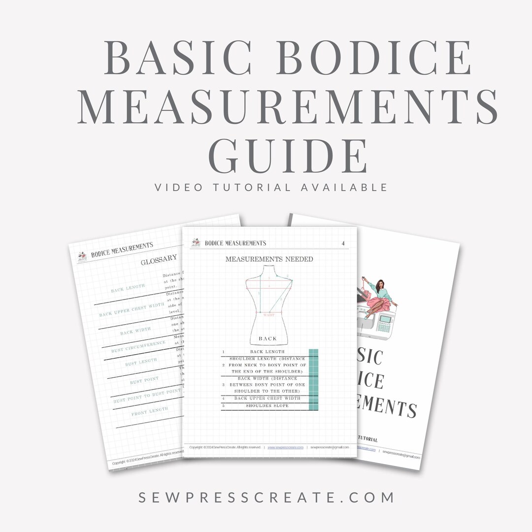 Basic Bodice Measurement Guide - Etsy