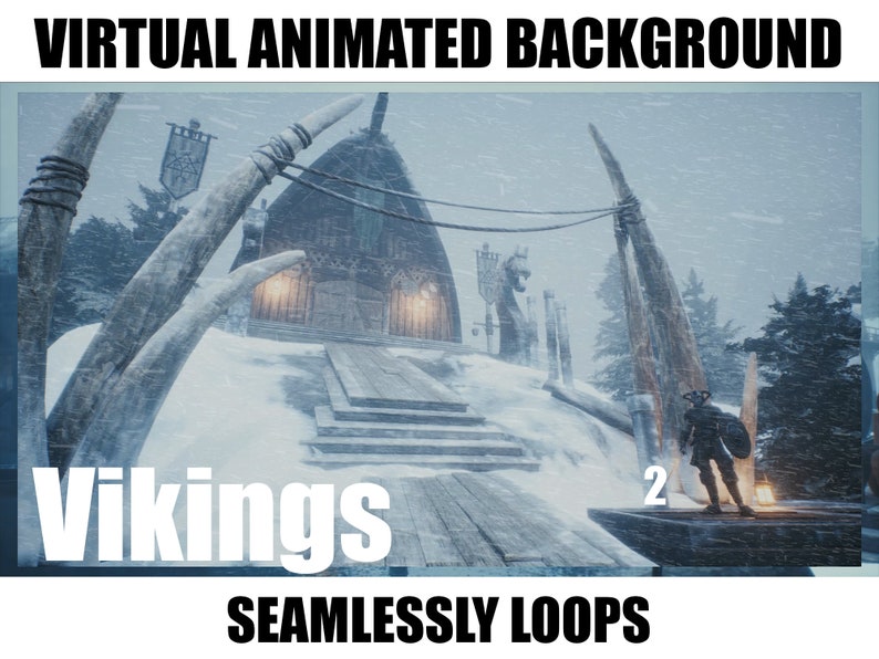 ANIMATED VIRTUAL BACKGROUND | Vikings Pack | Instant Digital Download ...