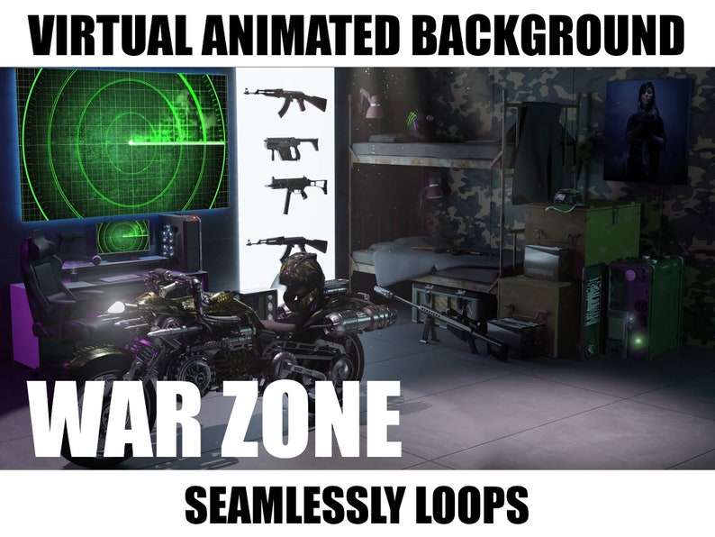 ANIMATED VIRTUAL BACKGROUND War Zone Instant Digital Download - Etsy