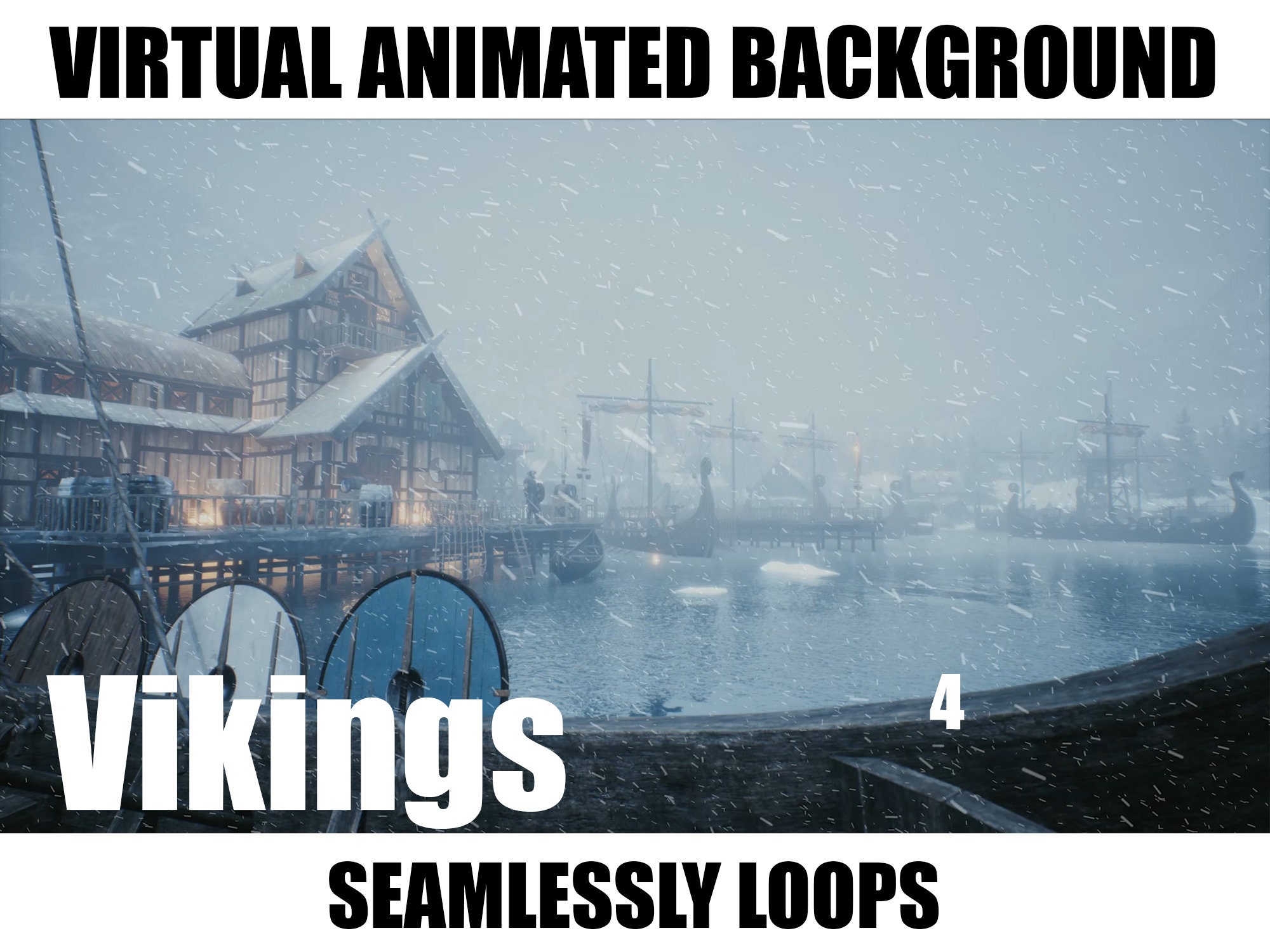 ANIMATED VIRTUAL BACKGROUND | Vikings Pack | Instant Digital Download ...