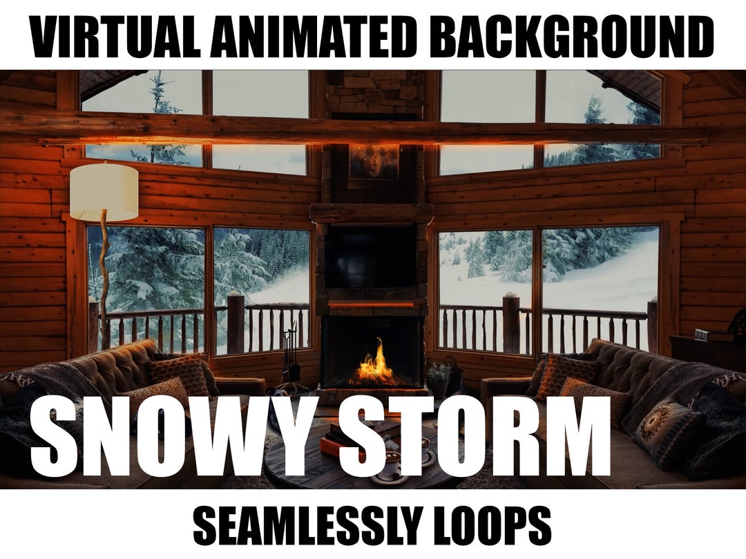 ANIMATED VIRTUAL BACKGROUND | Snow Storm | Instant Digital Download - Etsy