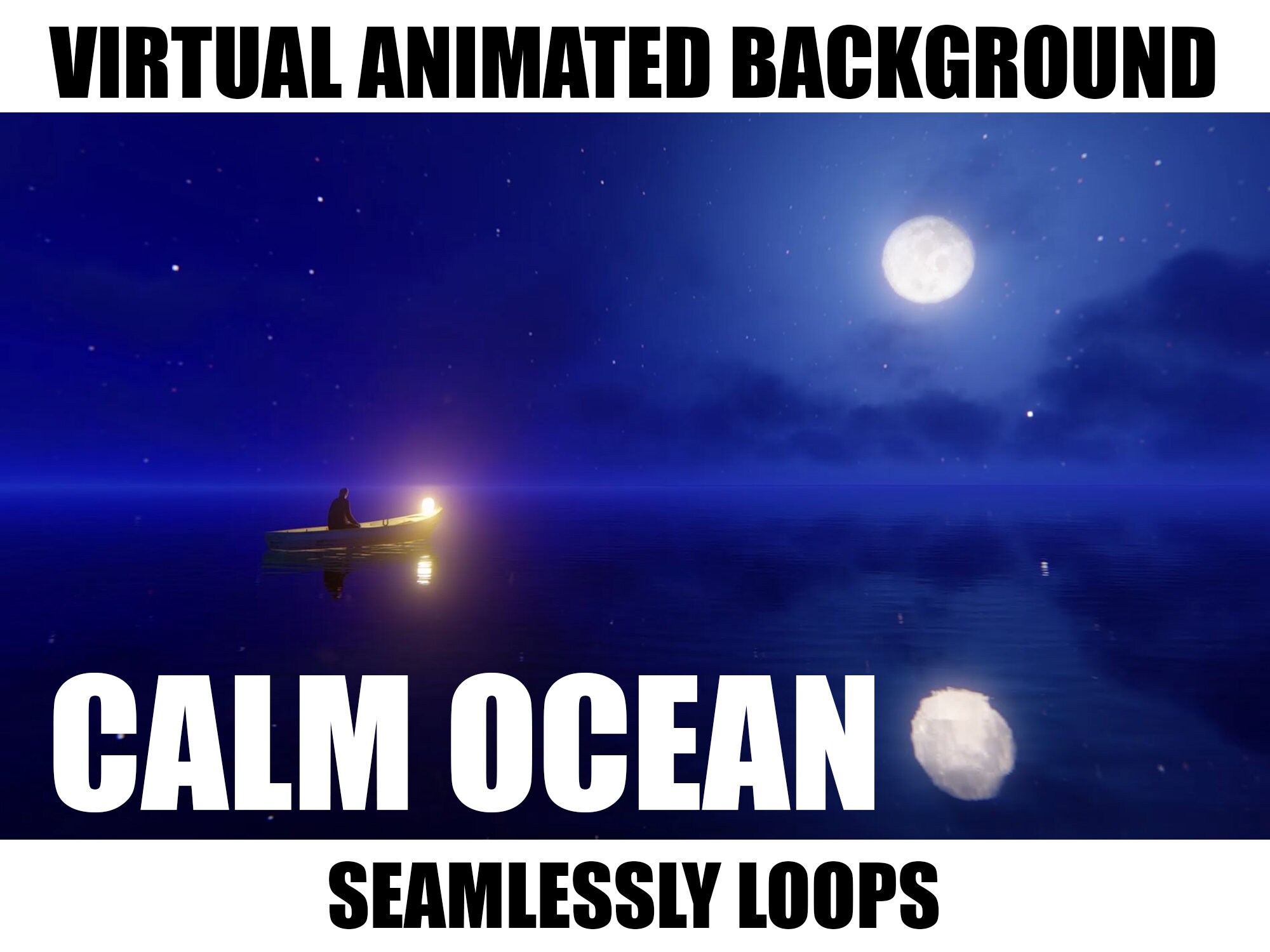 ANIMATED VIRTUAL BACKGROUND | Calm Ocean - Meditation on Boat | Instant ...