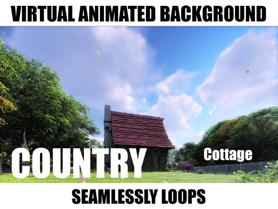 ANIMATED VIRTUAL BACKGROUND Country Cottage Relaxing and - Etsy