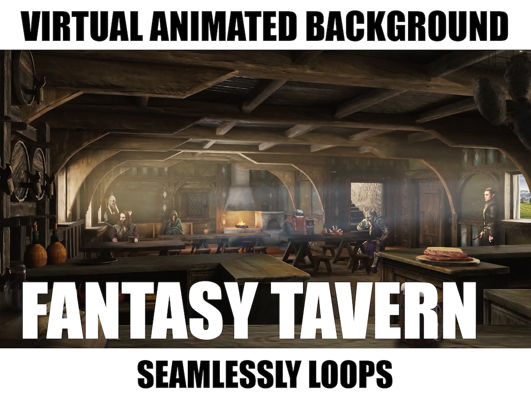 ANIMATED VIRTUAL BACKGROUND | Fnatasy Tavern | Dungeons and Dragons ...