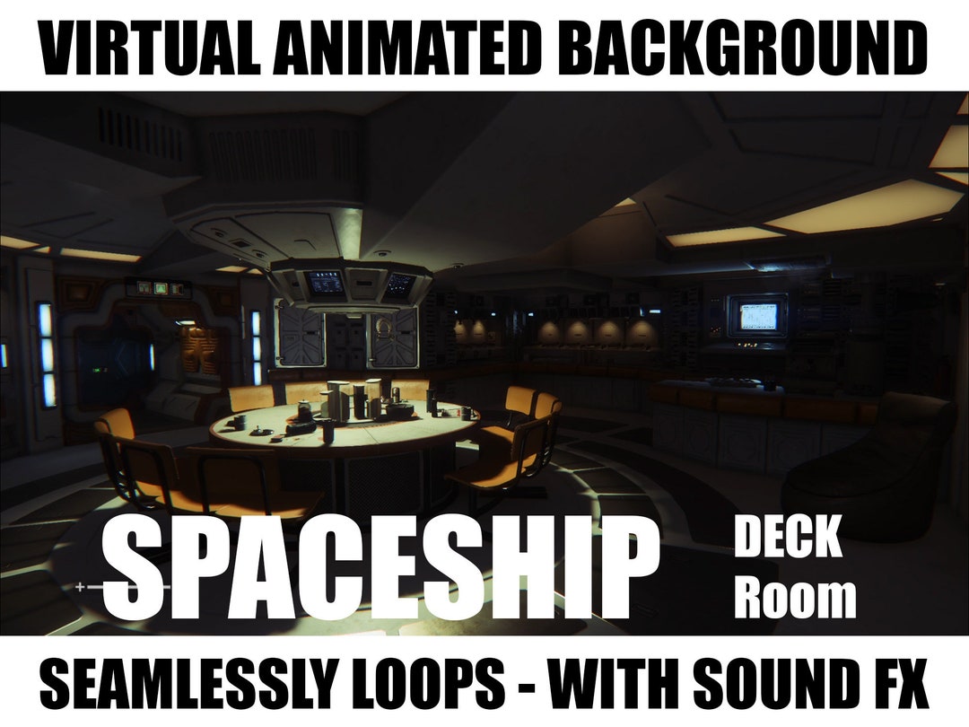 ANIMATED VIRTUAL BACKGROUND | Alien Spaceship Crew Room | Instant ...