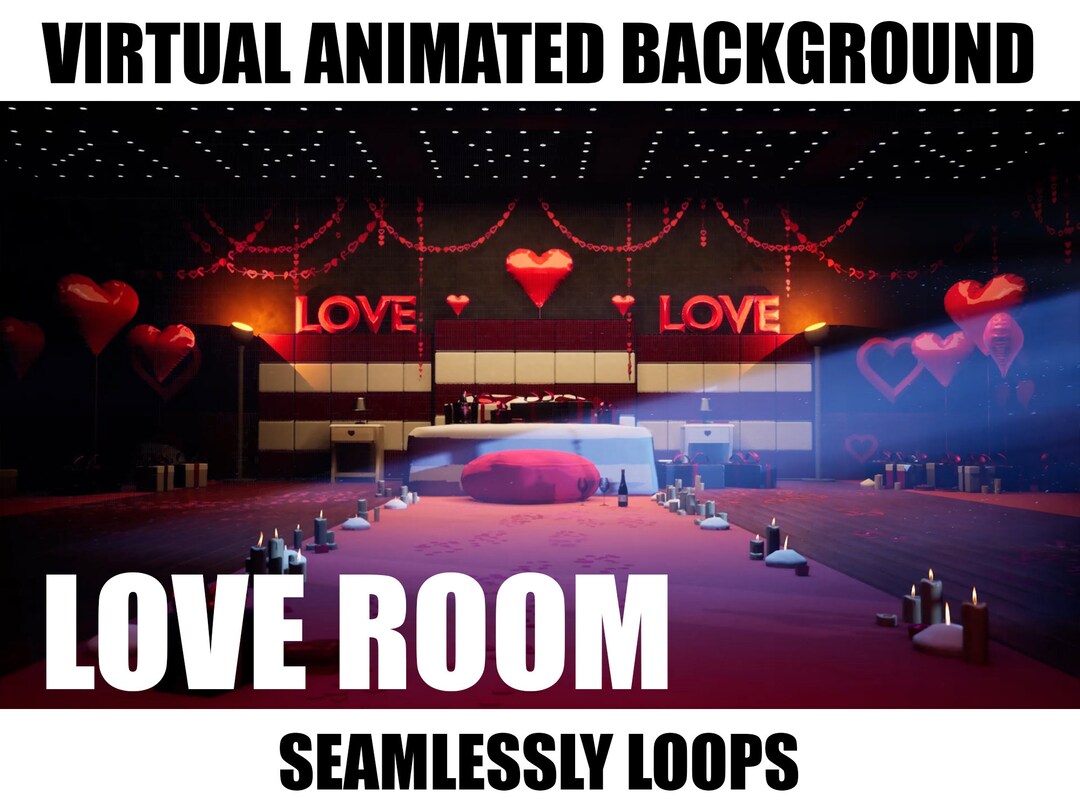 ANIMATED VIRTUAL BACKGROUND | Love Room | Instant Digital Download - Etsy