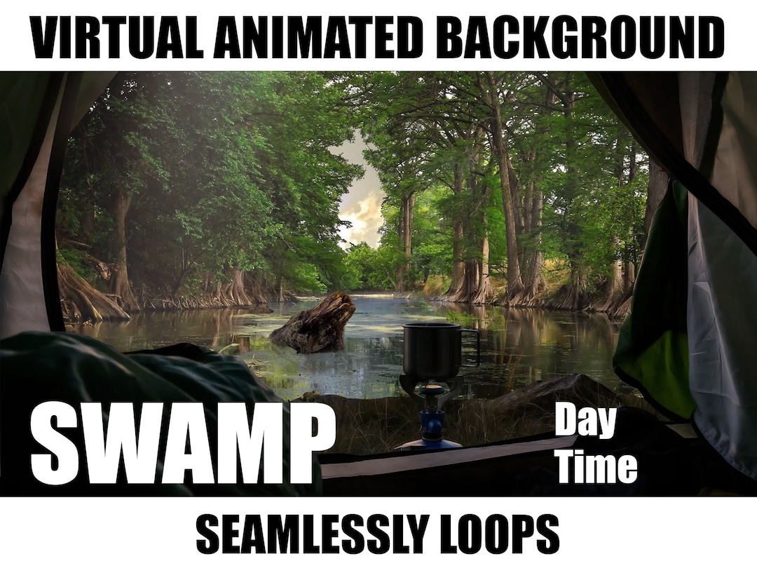 ANIMATED VIRTUAL BACKGROUND | Sunny Swamp | Instant Digital Download - Etsy
