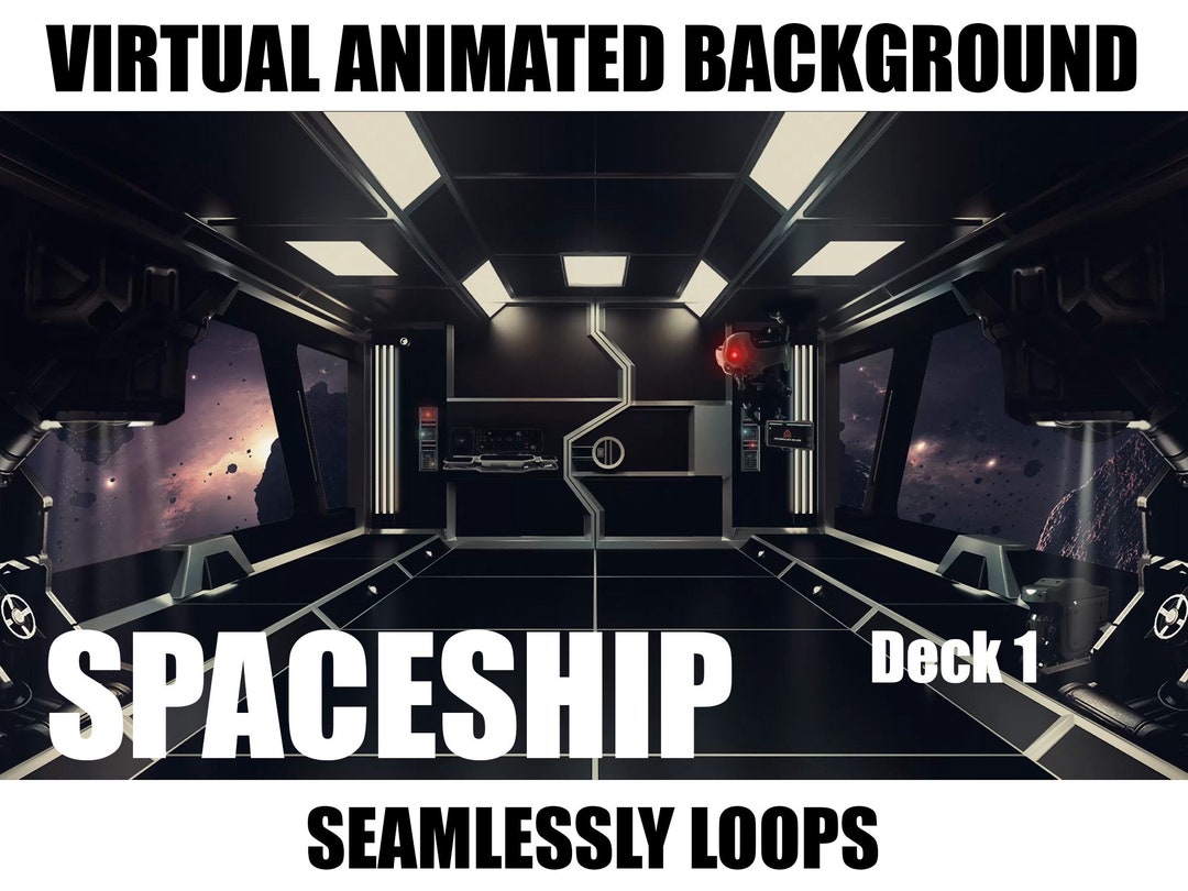 ANIMATED VIRTUAL BACKGROUND | Spaceship Deck | Instant Digital Download ...