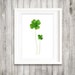 Printable Art Print - Four Leaf Clover Print of Watercolour Painting ...