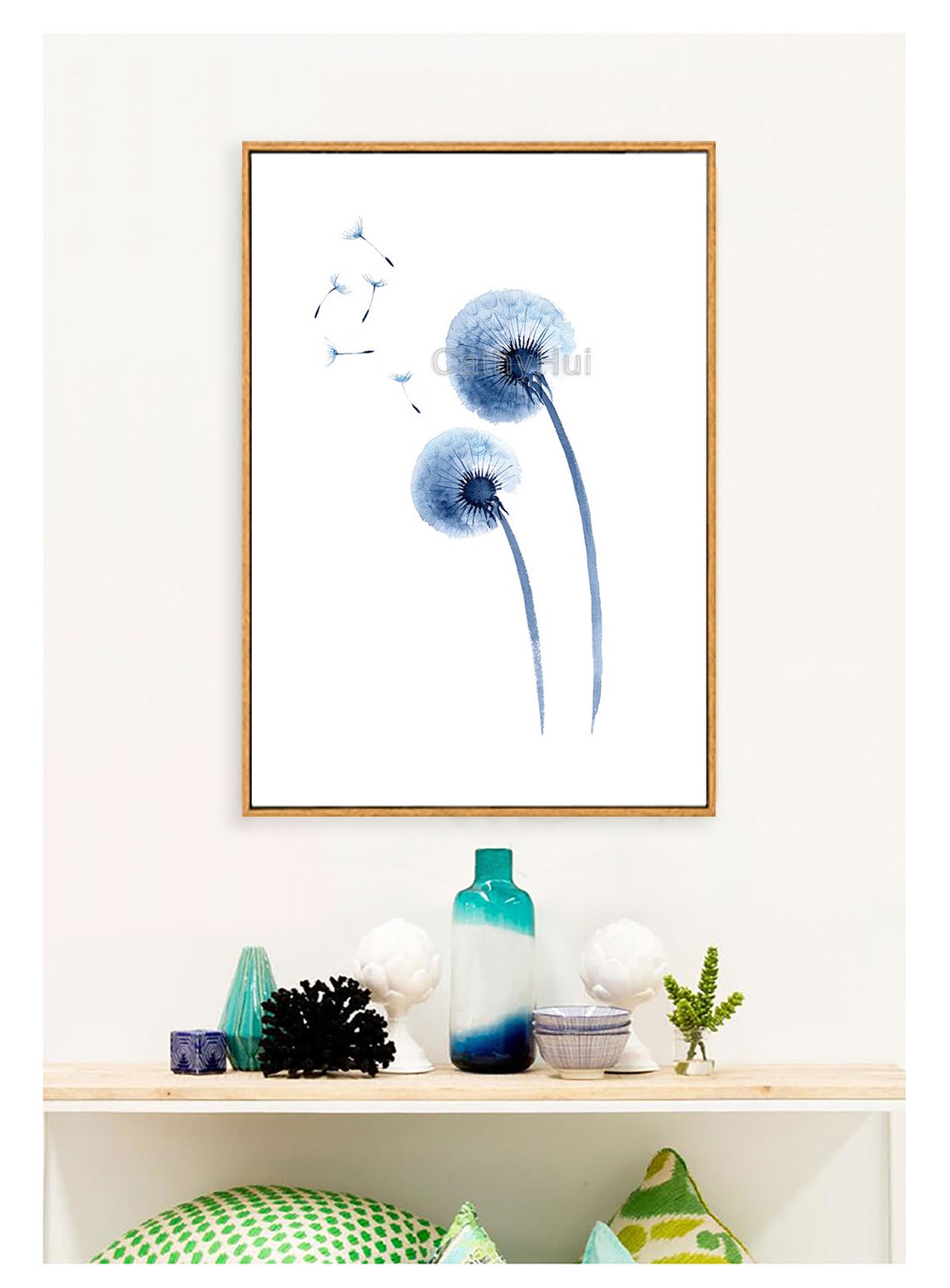 Set of 3 Dandelion Watercolor Painting Digital Prints | Etsy