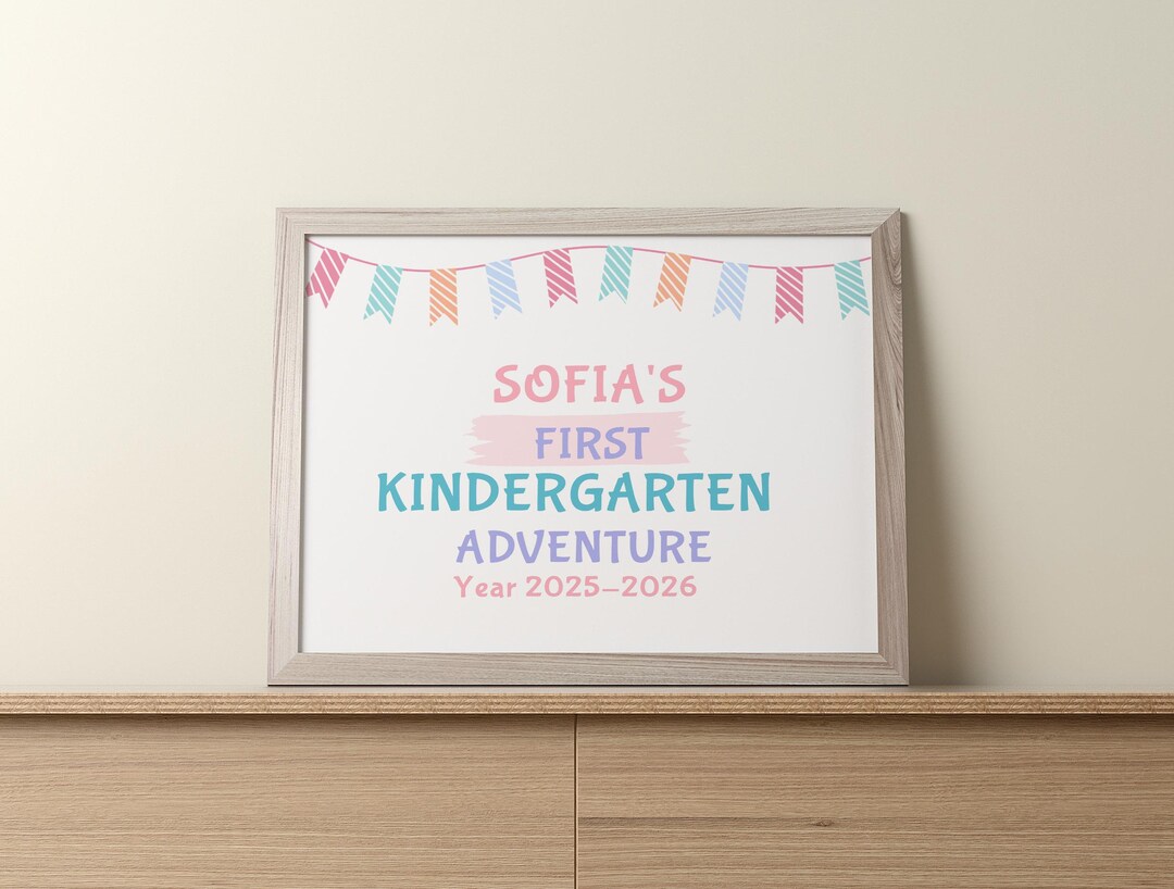 First Day of School Sign: Editable Back to School Photo Prop (corjl ...