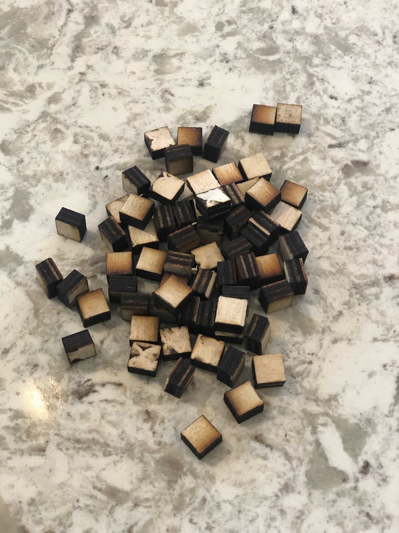 Wooden Squares/ Solid Wood Mini Square/ Crafting Squares/ Raw | Etsy