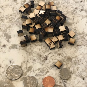 Wooden Squares/ Solid Wood Mini Square/ Crafting Squares/ Raw Wood ...