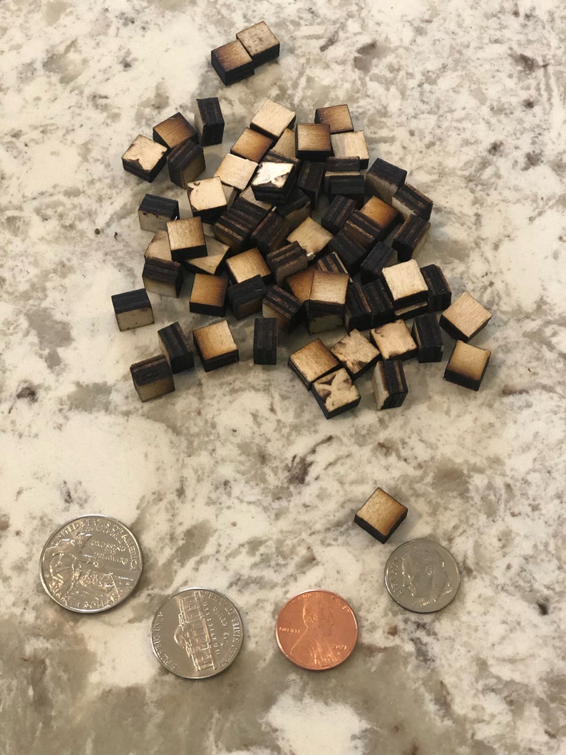 Wooden Squares/ Solid Wood Mini Square/ Crafting Squares/ Raw | Etsy