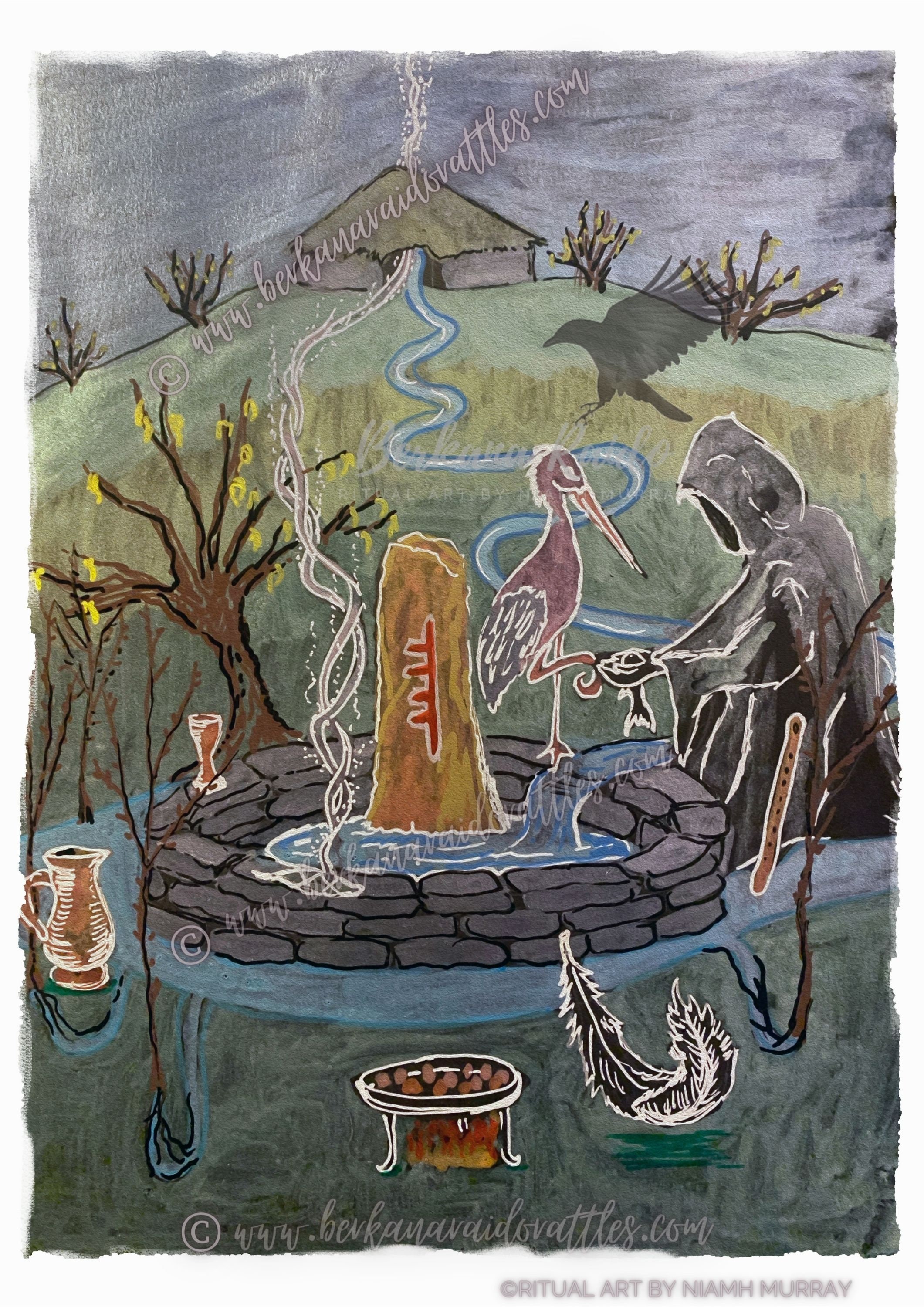 Ogham Art Print : C Hazel Coll A4 Size - Etsy