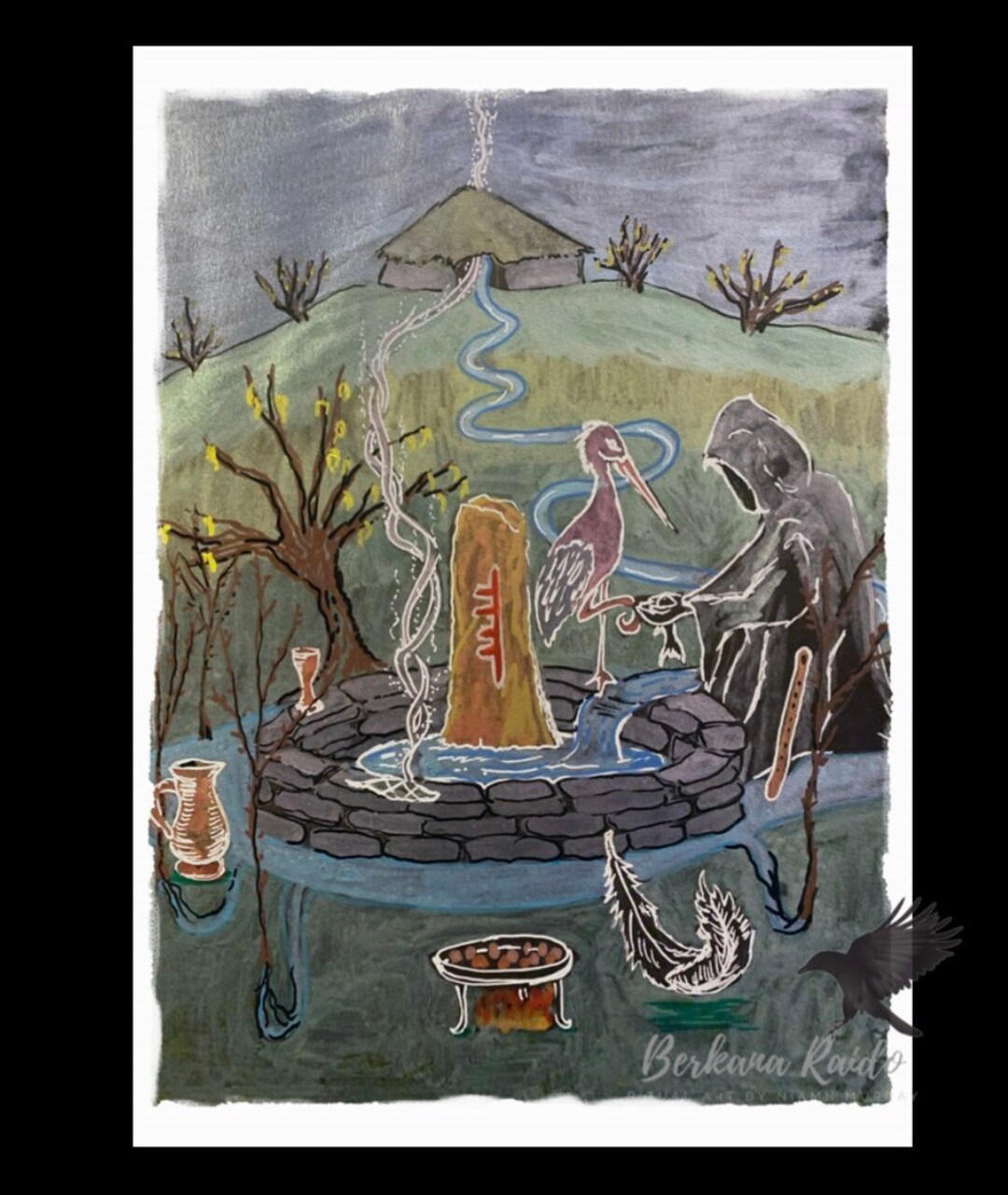 Ogham Art Print : C- Hazel - Coll (A4 Size) - Etsy