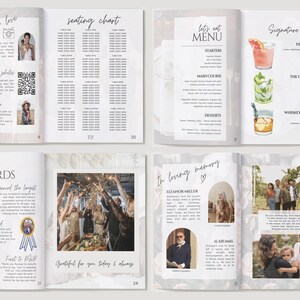 Personalized Wedding Magazine Template | Editable in Canva | DIY ...