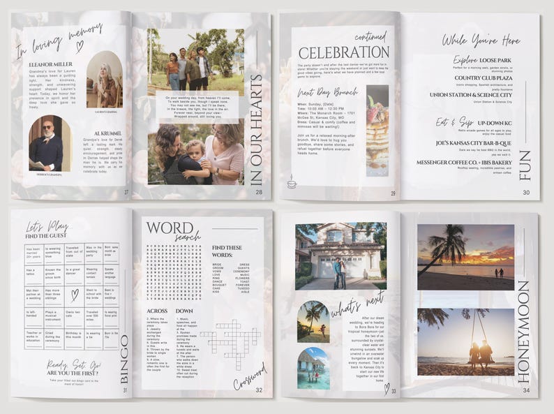 Destination Wedding Magazine Template | Personalized, Editable in Canva ...