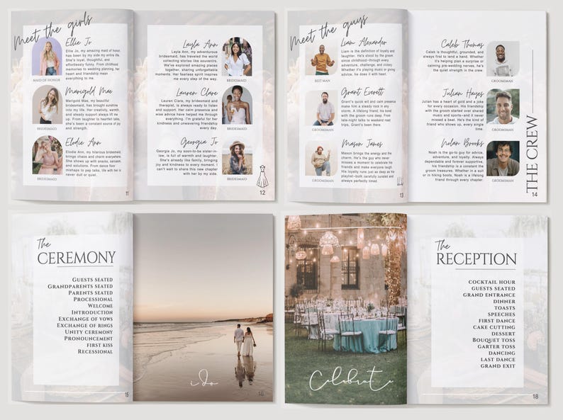 Personalized Wedding Magazine Template | Editable in Canva | DIY ...