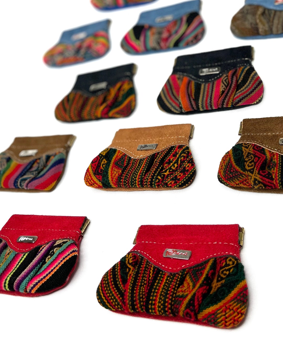 Cusco Coin Purse, Squeeze Coin Purse Made in Hand-woven Manta Fabric ...