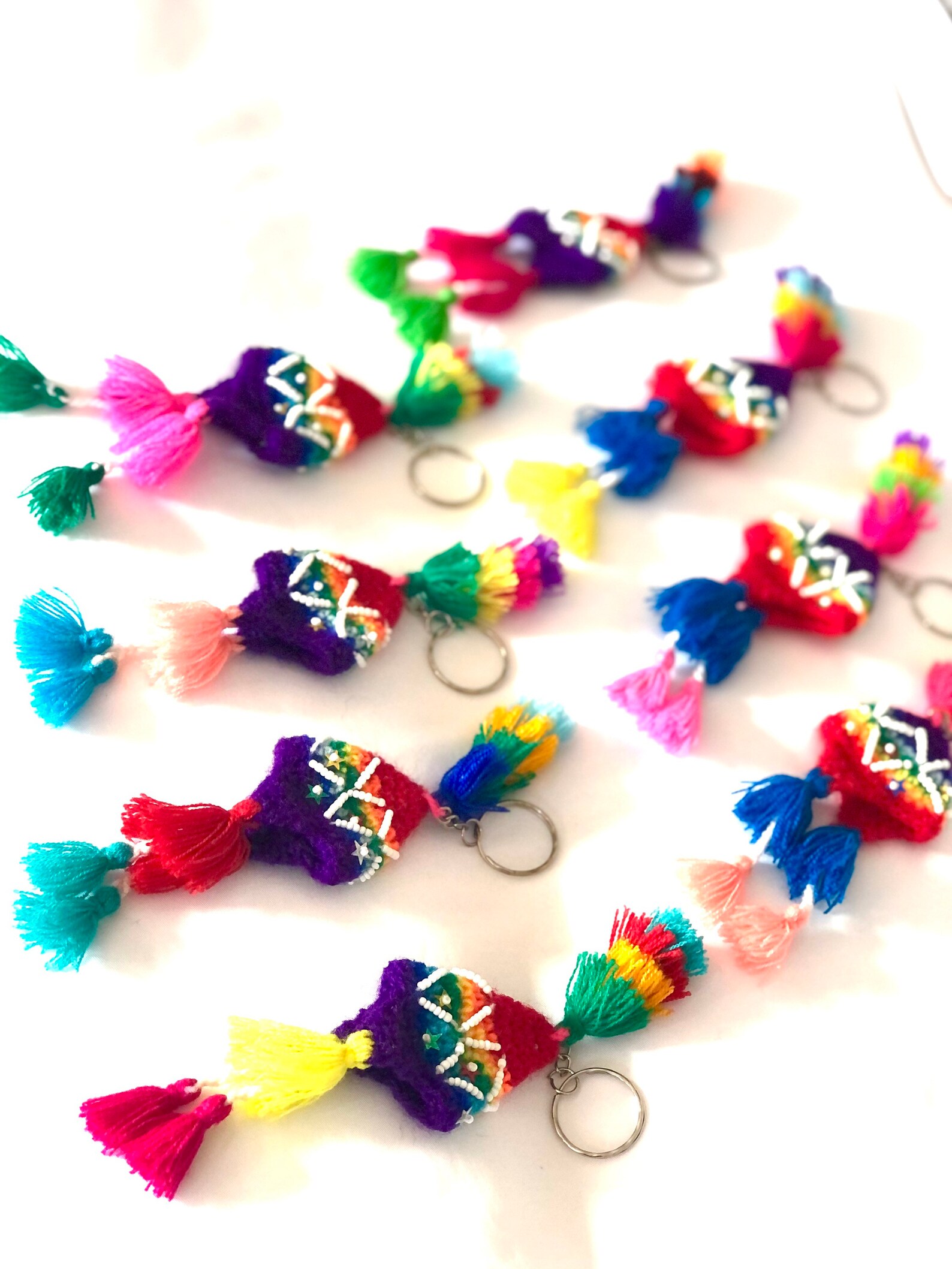 Peruvian Keychain Chullo Handmade Cute Boho Key Chain Chullo - Etsy