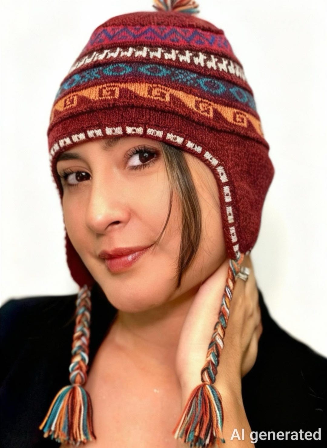 Handmade Alpaca Peruvian Beanie, Ethnic Inca Design, Earflaps - Etsy