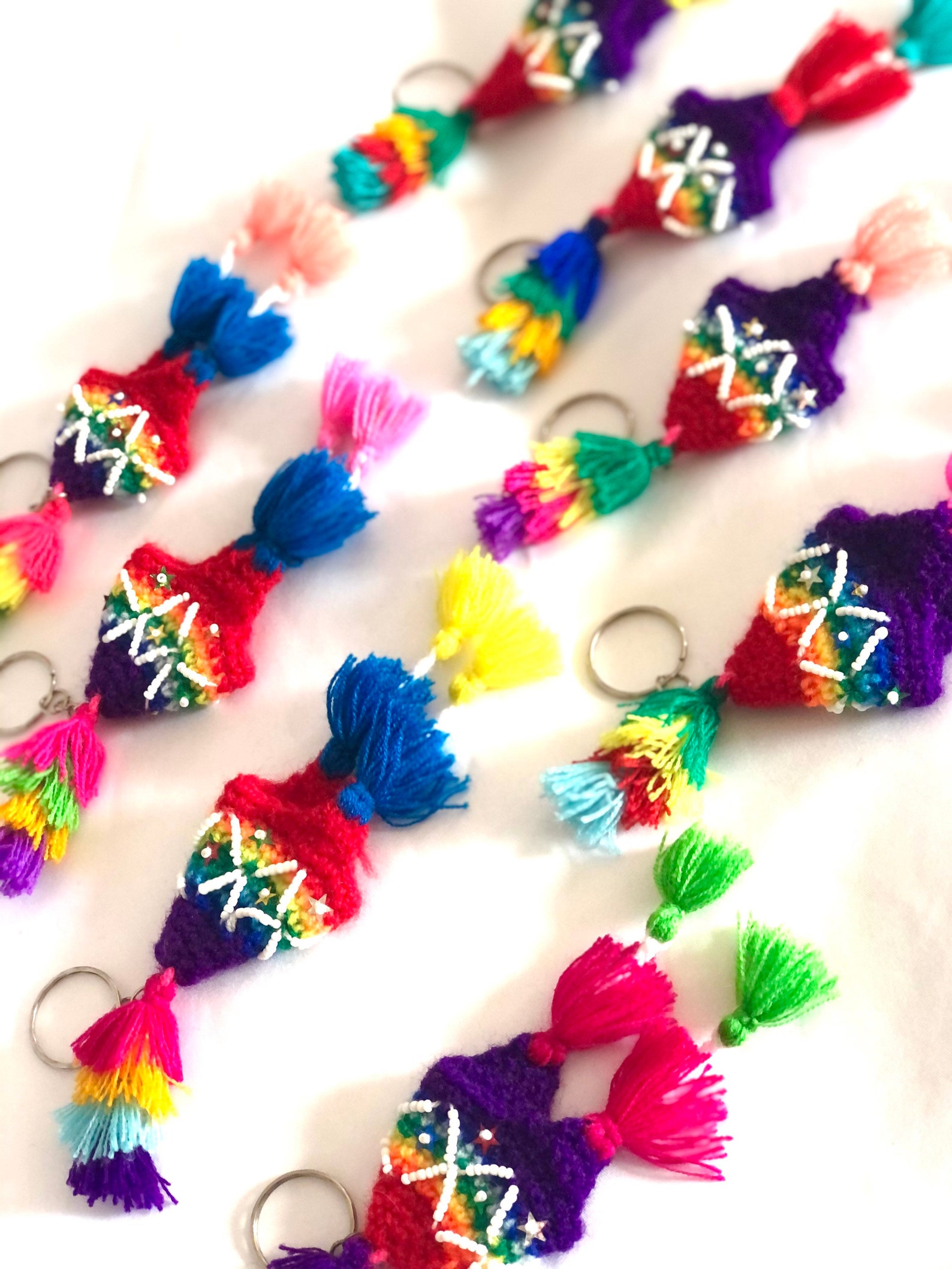 Peruvian Keychain Chullo Handmade Cute Boho Key Chain Chullo - Etsy