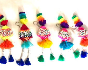 Peruvian Keychain Chullo Handmade Cute Boho Key Chain Chullo | Etsy