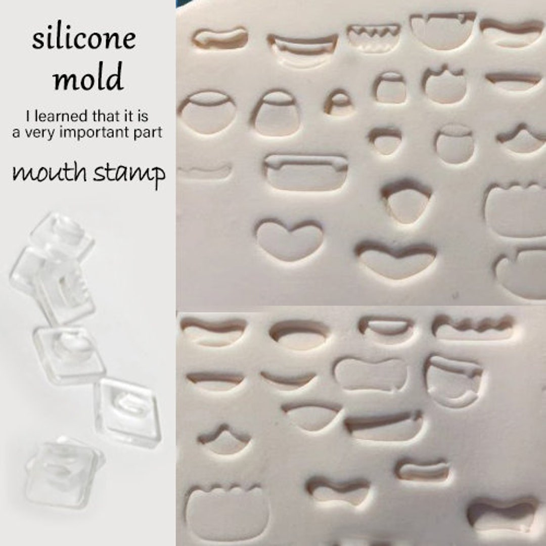 Mouth Stamp Emotion Press Scuplting Tool for Doll Face Bjd Chibi Figure ...