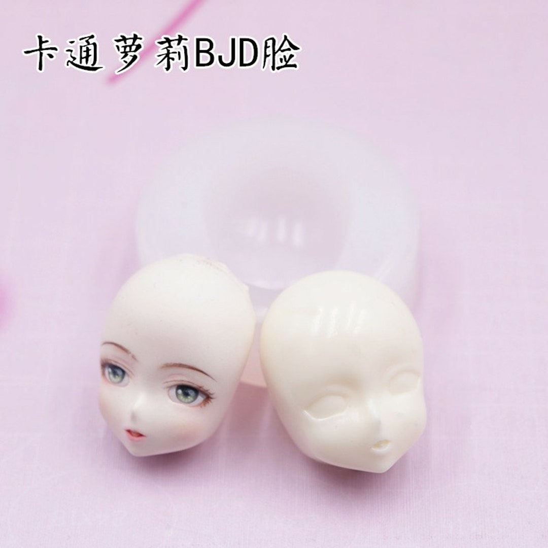 Doll Chibi Figure Statue Girl Face Clear Silicone Mold Fondant ...