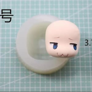 Doll Chibi Figure Statue Plum Face 3D Clear Silicone Mold Fondant ...