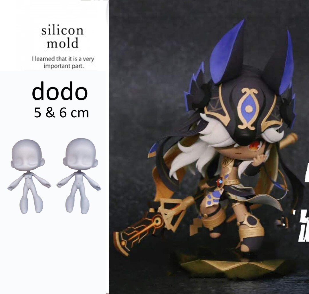 DODO Doll Body 5&6 Cm Clear Silicone Mold Making Clay Doll Chibi Figure ...
