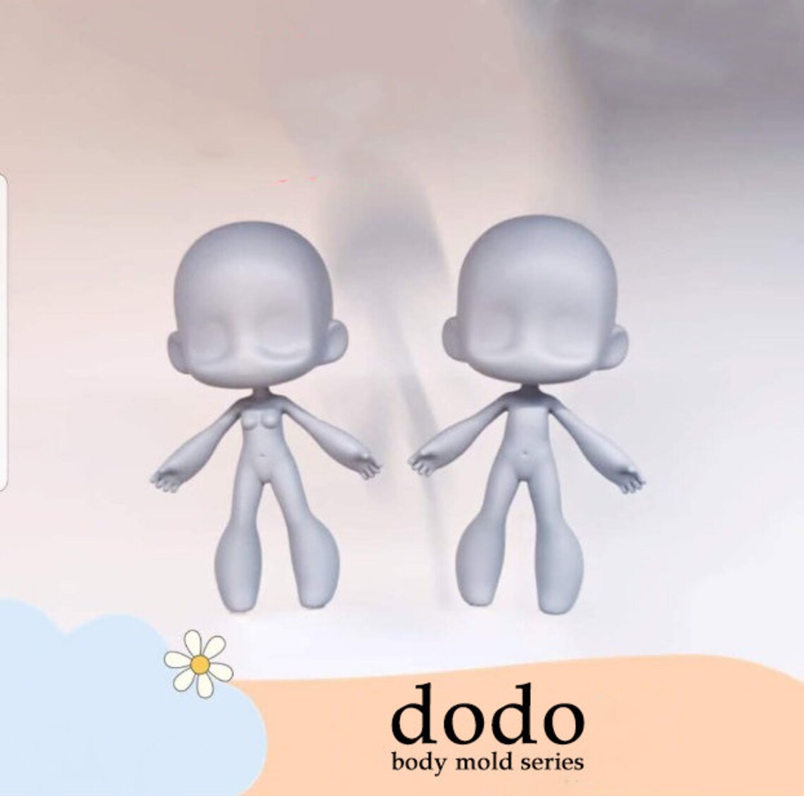 DODO Doll Body 5&6 Cm Clear Silicone Mold Making Clay Doll - Etsy