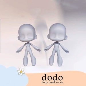 DODO Doll Body 5&6 Cm Clear Silicone Mold Making Clay Doll Chibi Figure ...