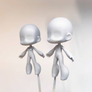 DODO Doll Body 5&6 Cm Clear Silicone Mold Making Clay Doll Chibi Figure ...