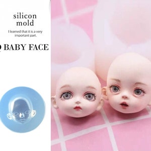 Q Baby Face Doll Chibi Anime Silicone Mold for Cake Decorating and Clay ...