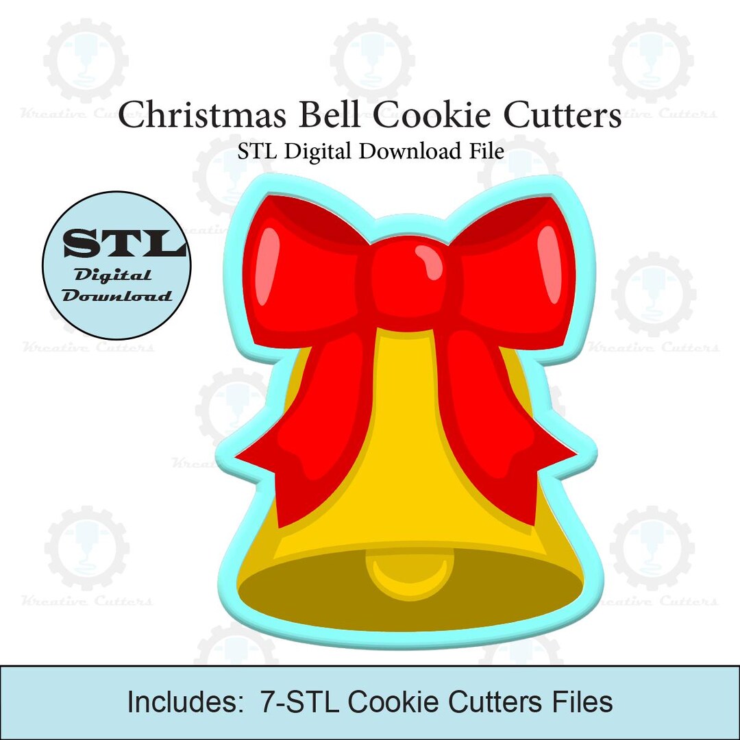 Christmas Bell Cookie Cutters | STL File - Etsy