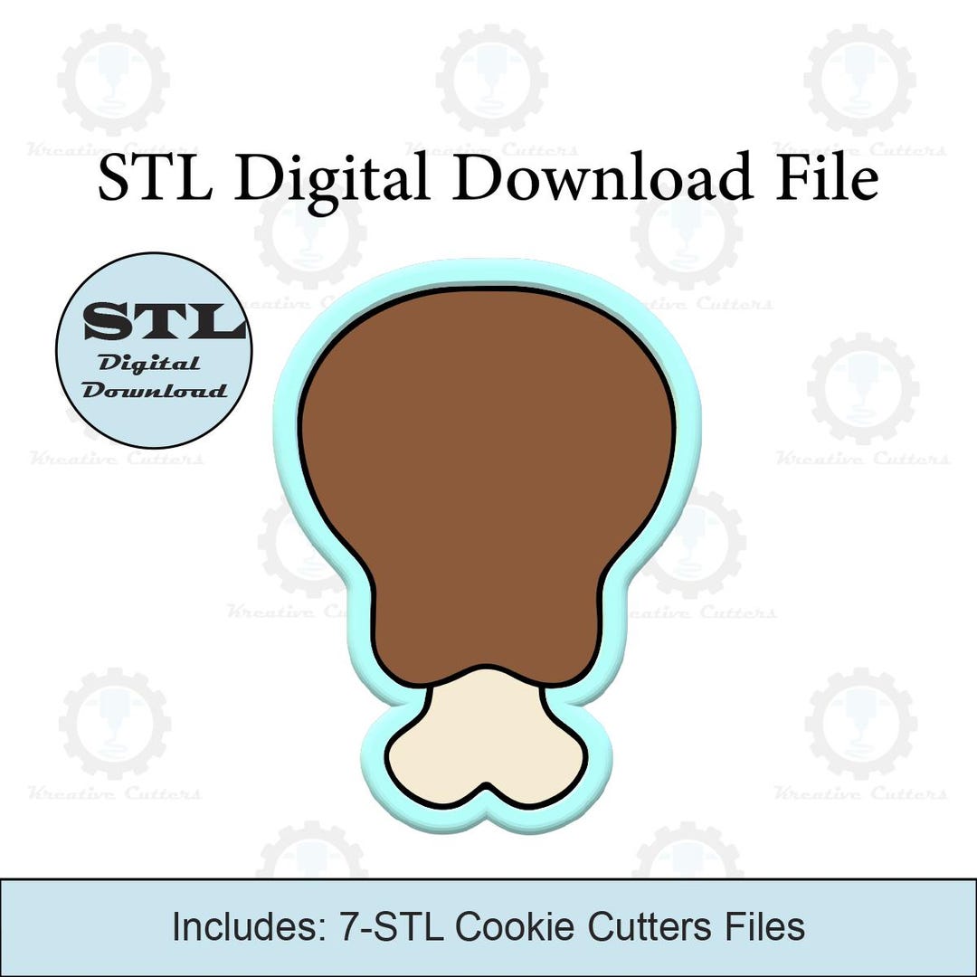 Chubby Turkey Leg Cookie Cutter | STL File - Etsy