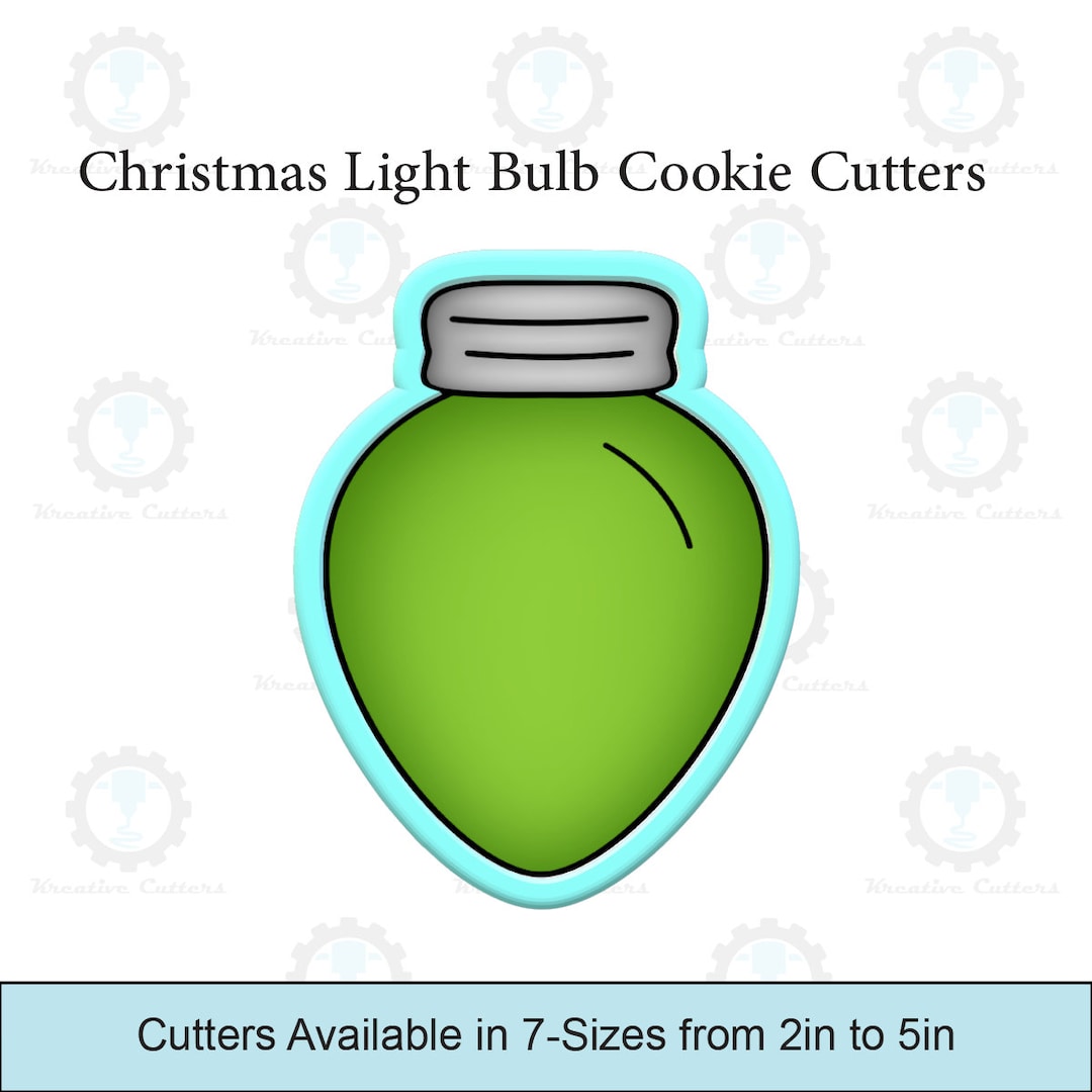Christmas Light Bulb Cookie Cutters - Etsy