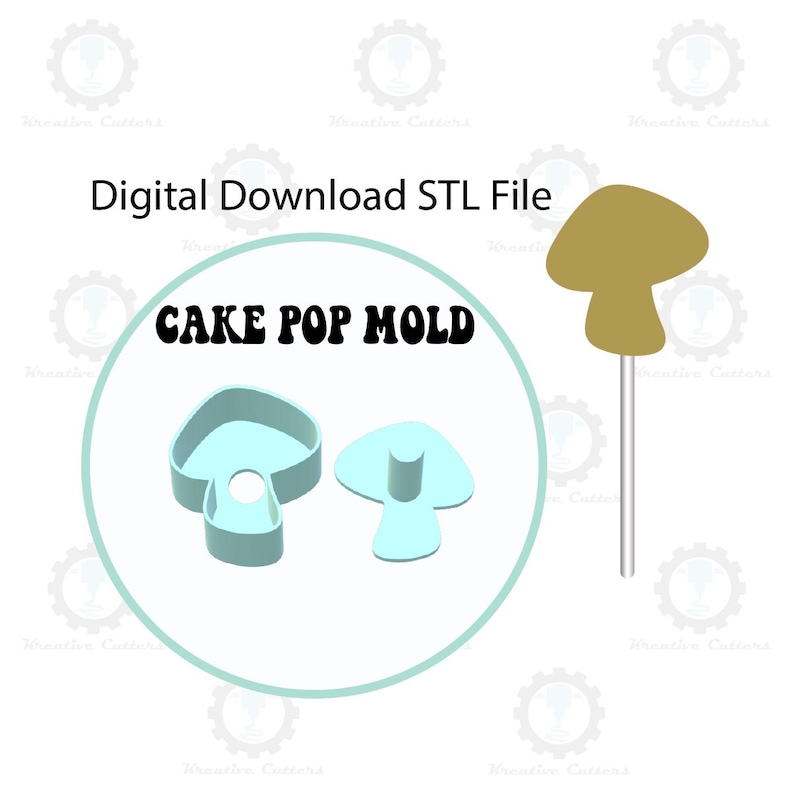 Mushroom Cake Pop Mold | Digital Download STL File - Etsy
