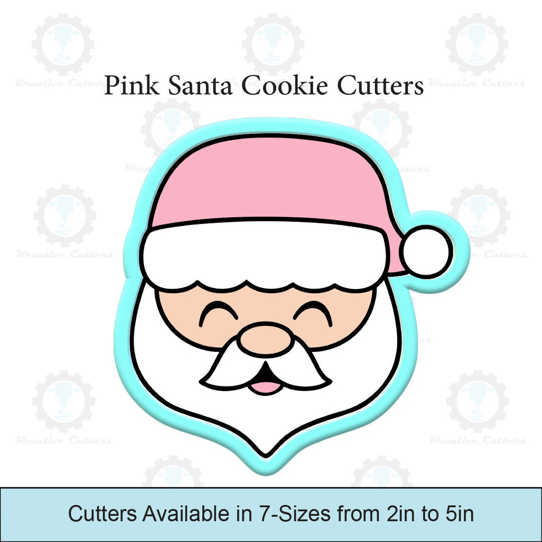 Pink Santa Cookie Cutters - Etsy
