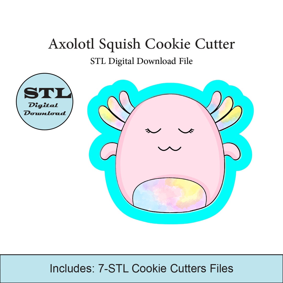 Axolotl Squish Cookie Cutter | STL File - Etsy