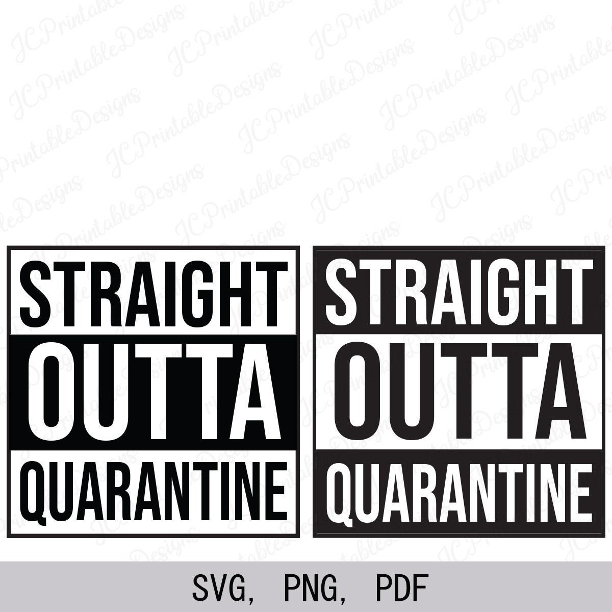 Straight Outta Quarantine Svg Quarantine Svg Pandemic Etsy